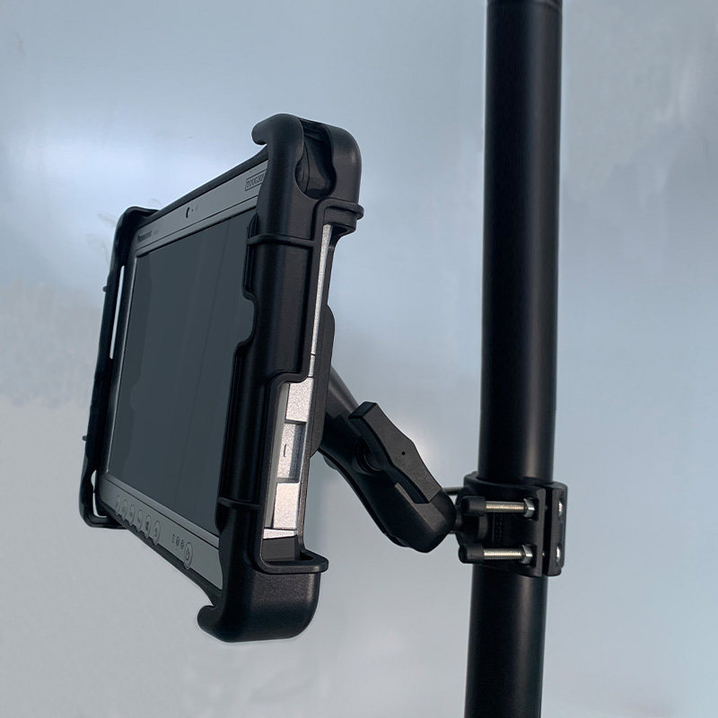 Rugged industrial data terminal tablet clip mount 1.5inch round tube ...