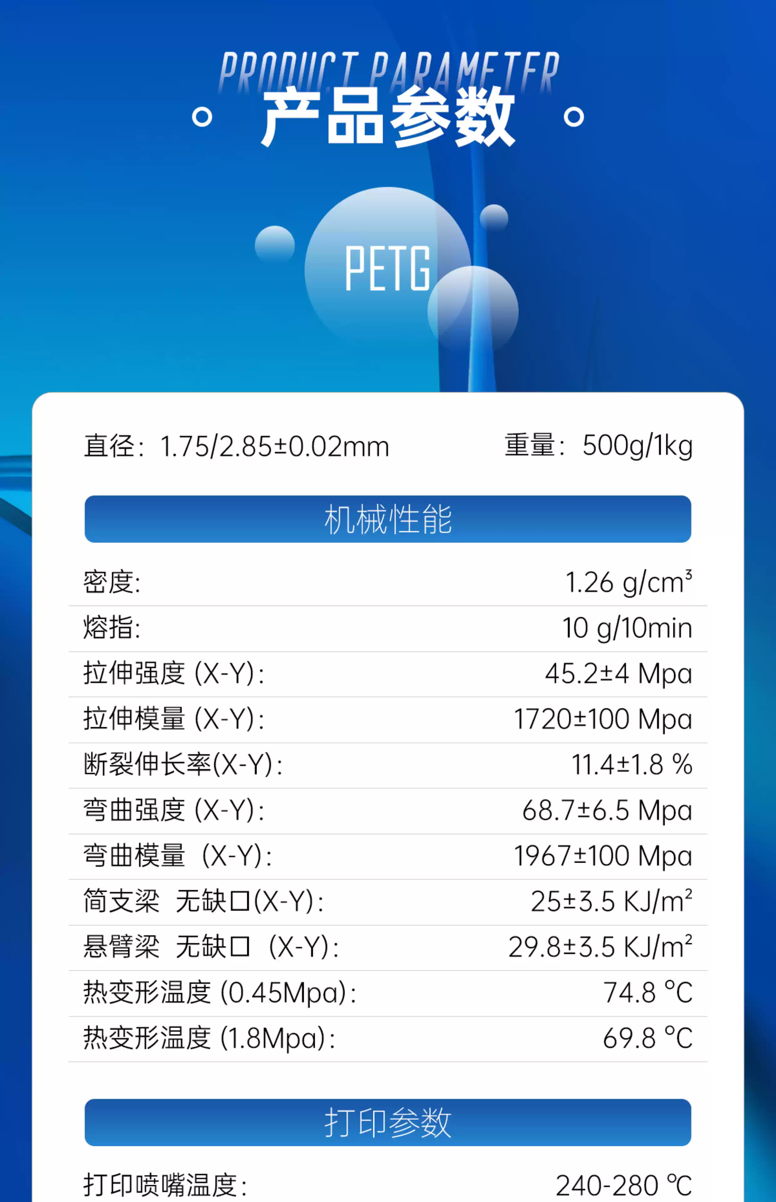 爱丽兹ALIZ PETG 3D列印耗材 1.75mm高韧性耐高温 1KG适用拓竹机