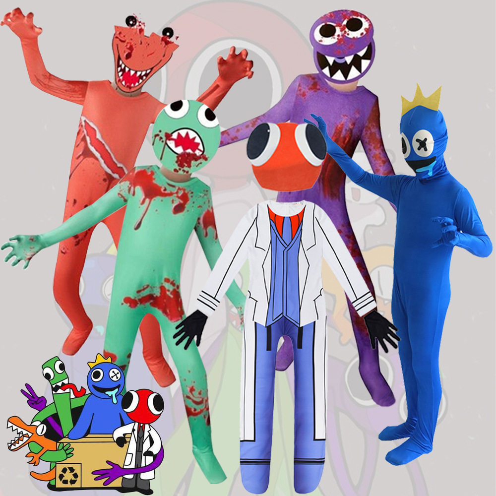 ROBLOX游戏cos万圣节服装罗布乐思游戏紧身衣连体衣彩虹朋友