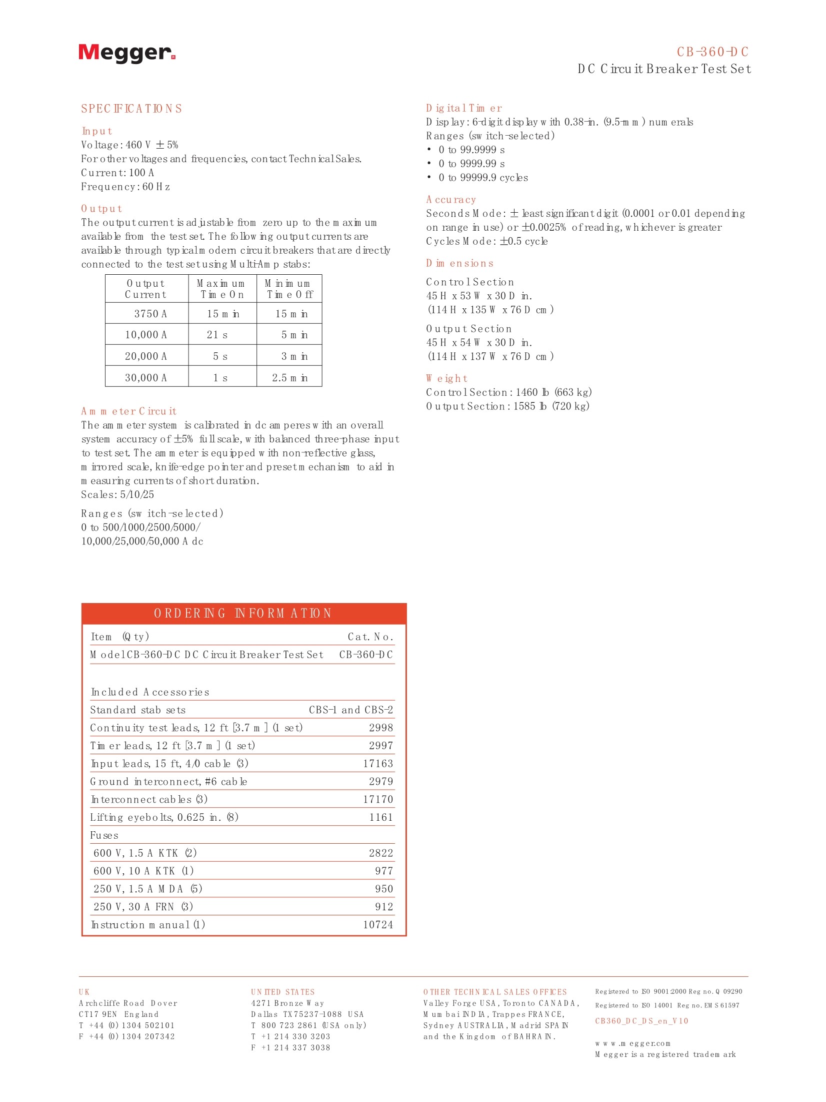 梅凯美国梅格 Megger CB-360 直流断路器测试仪-阿里巴巴