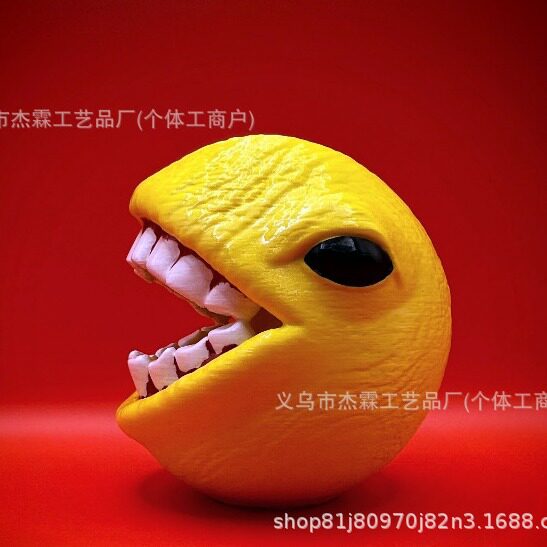 跨境爆款CURSED PACMAN檸檬怪創意個性菸灰缸擺件