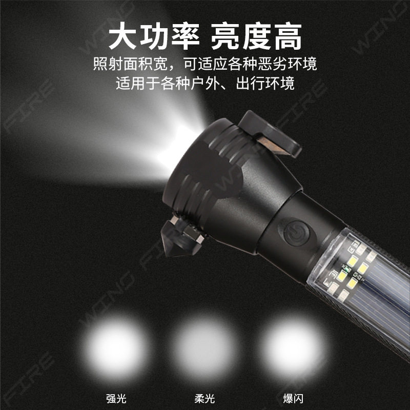 Multifunctional security hammer flashlight: the guardian in the dark, a ...