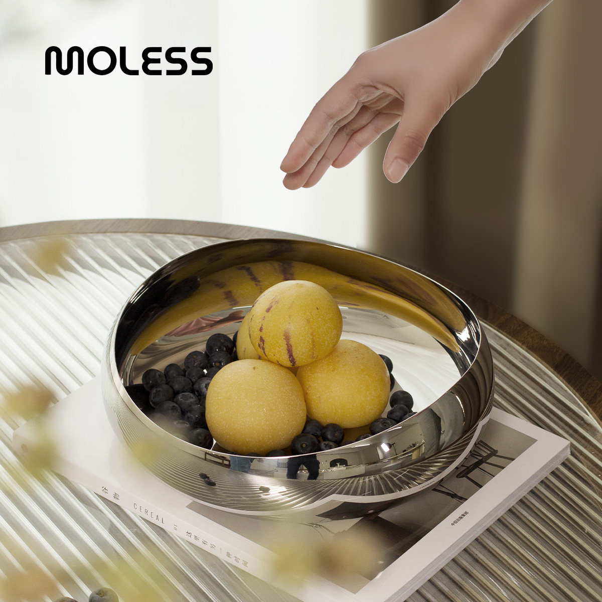 MOLESS欧式不锈钢西餐盘：奢华家居的必备神器 -香薰托盘-淘宝百科网