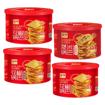 兆辉花椒锅巴罐装大片藤椒味麻辣味大米锅巴网红休闲办公室零食