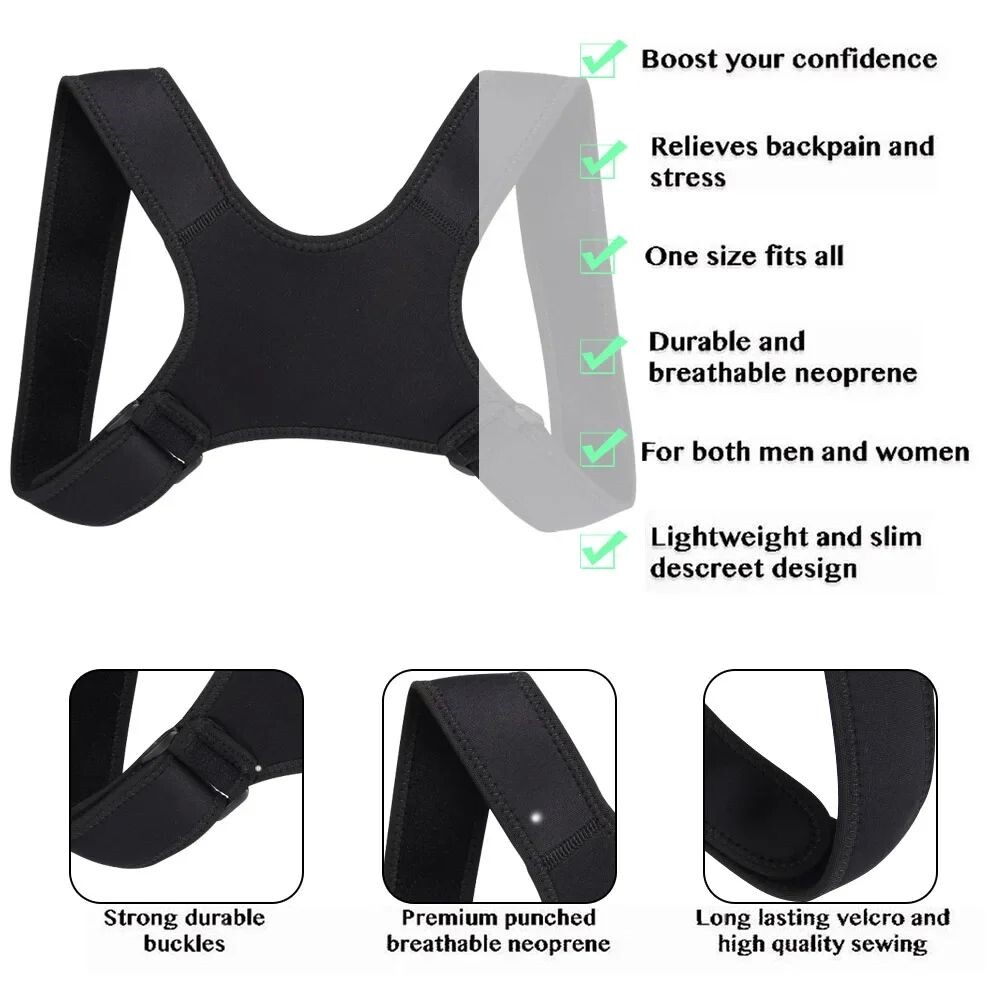 矫正神器！Posture Corrector Adjustable Back Fracture Support男女通用，告别驼背不再难！-其它 ...