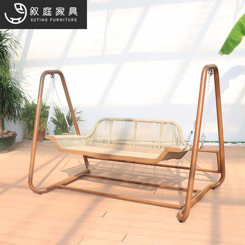 庭院里的悠闲时光：全铝双人吊篮摇椅，享受夏日微风🍃-户外秋千-淘宝百科网