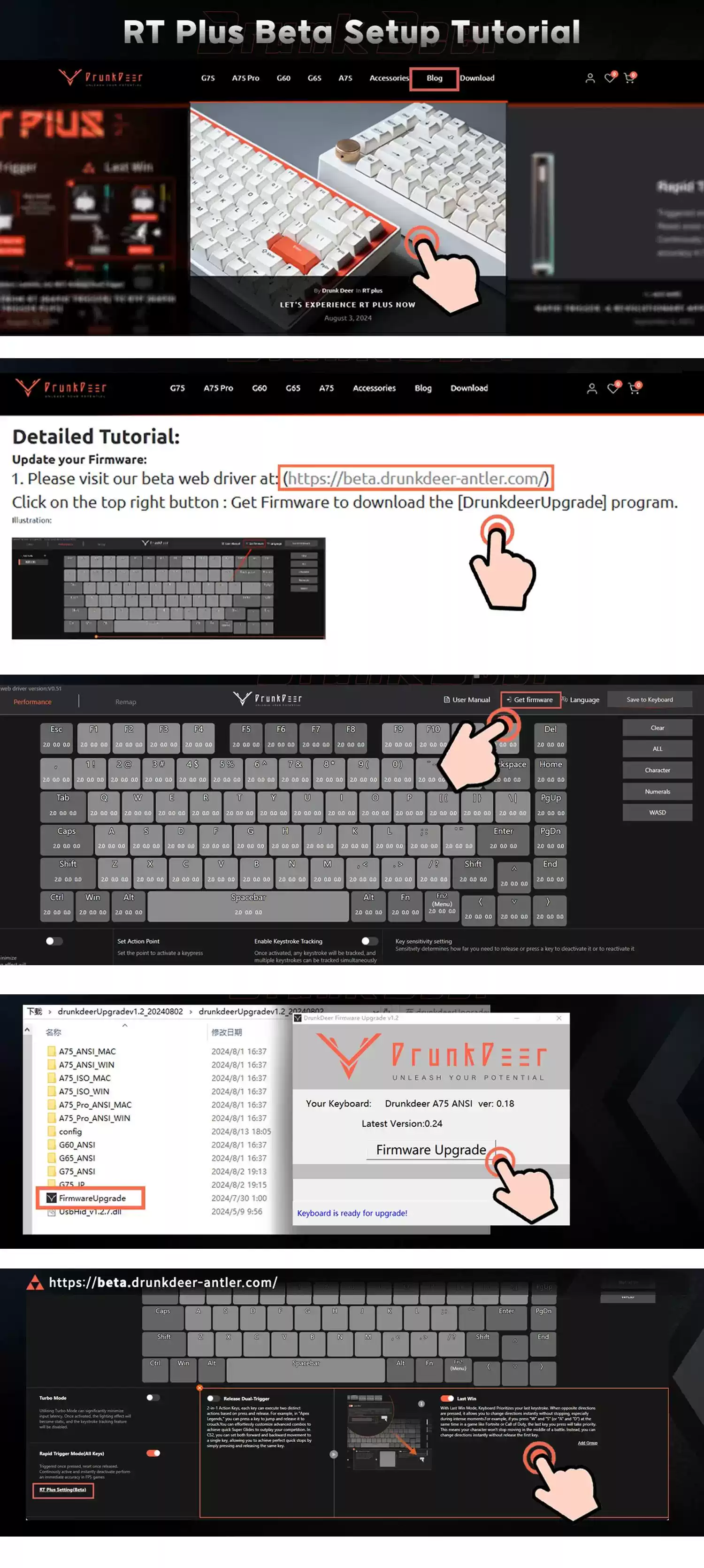 DrunkDeer A75 Rapid Trigger Mechanical Keyboard,TKL Gaming K-淘宝Taobao ...