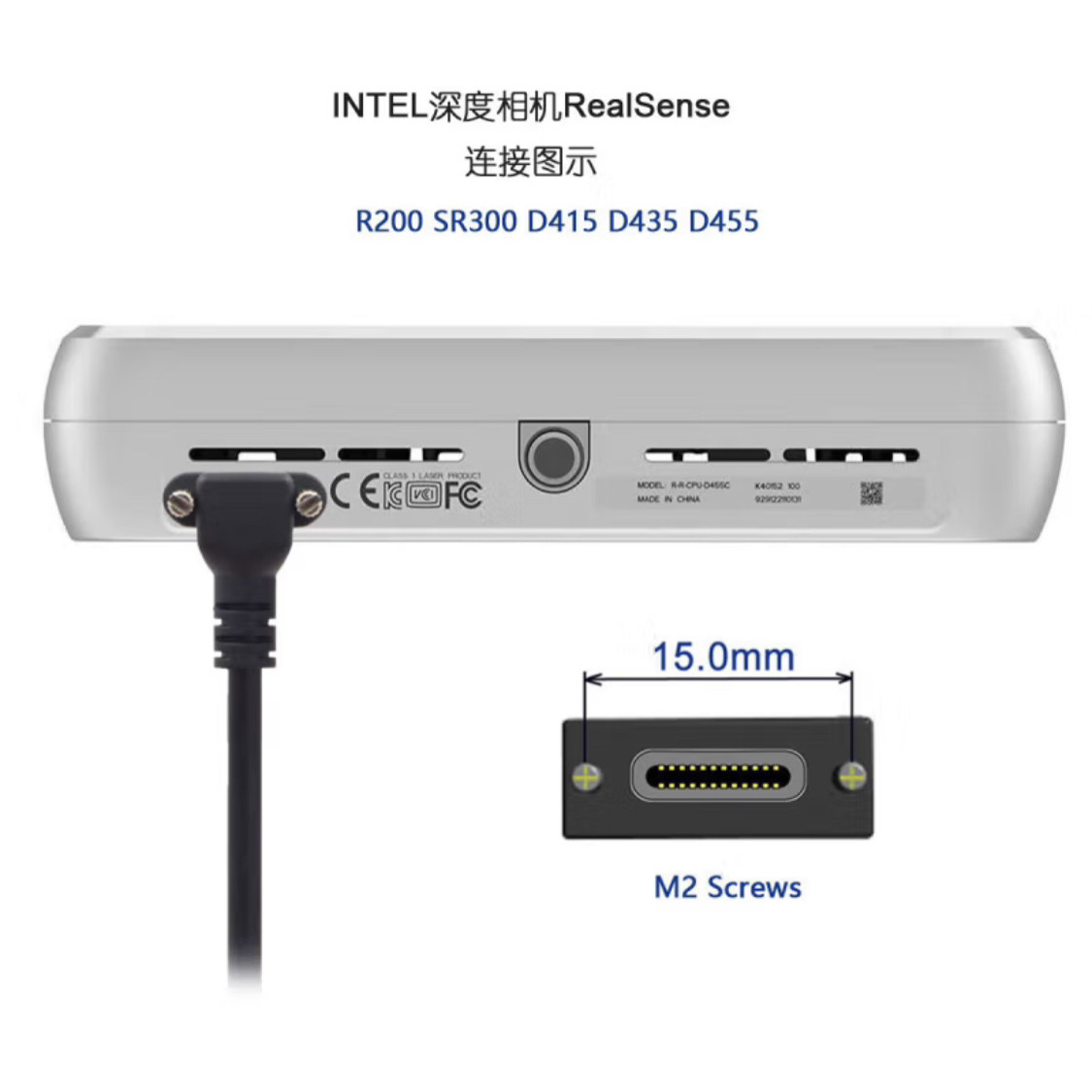 Intel RealSense D435深度相机专属USB数据线，解锁你的智能视界！💻 -手机数据线-淘宝百科网