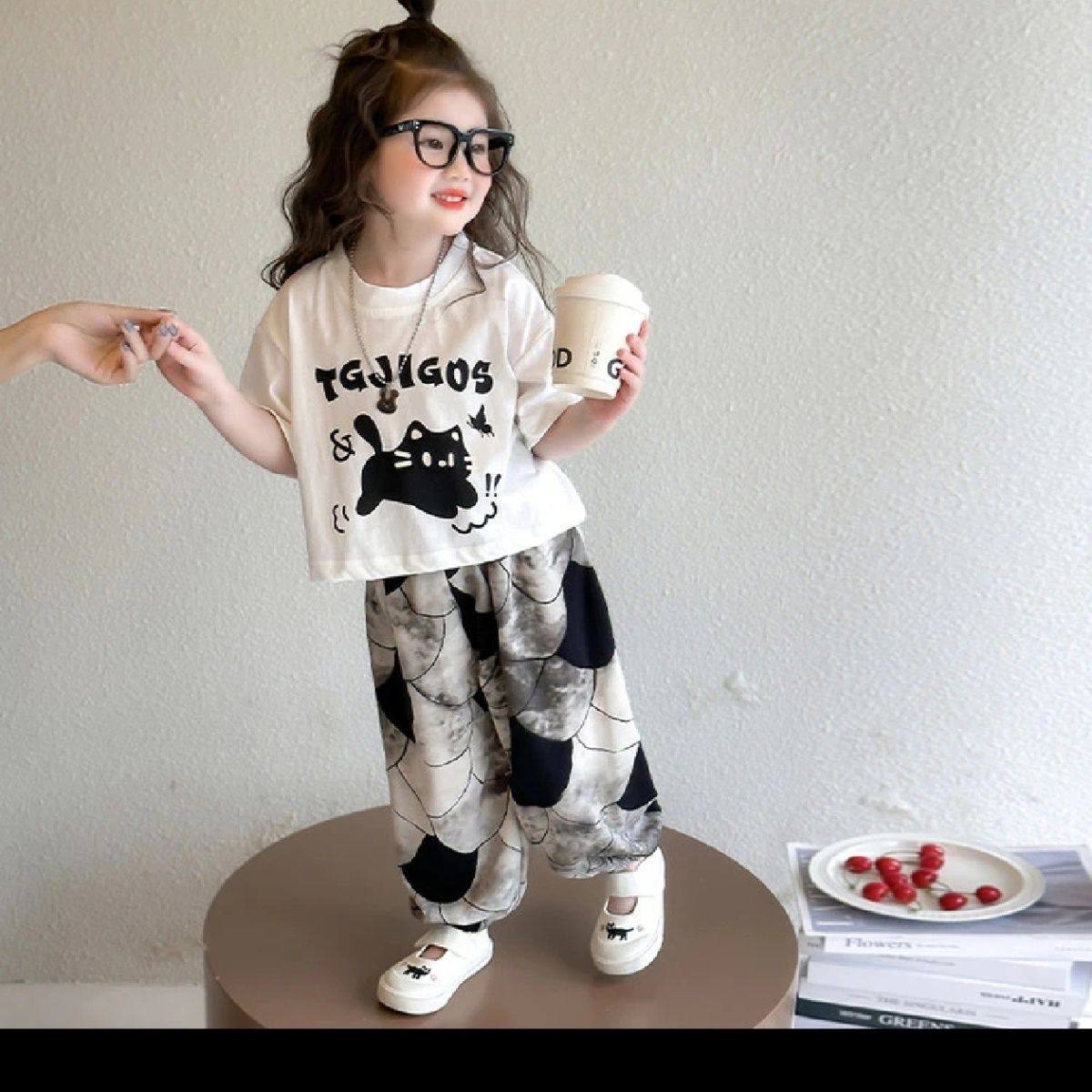 女童夏装短袖套装2025新款！防蚊裤+T恤时髦两件套，宝宝穿出高颜值！-儿童套装加工定制-淘宝好物网