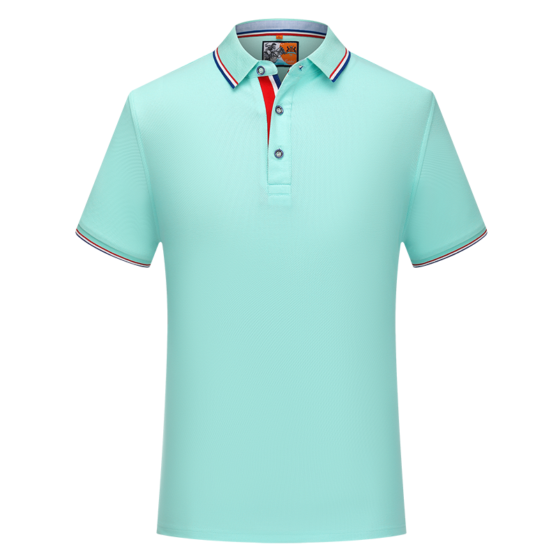 高端商务条纹翻领POLO衫国企单位纯棉工作服免费定制LOGO印字刺绣-Taobao