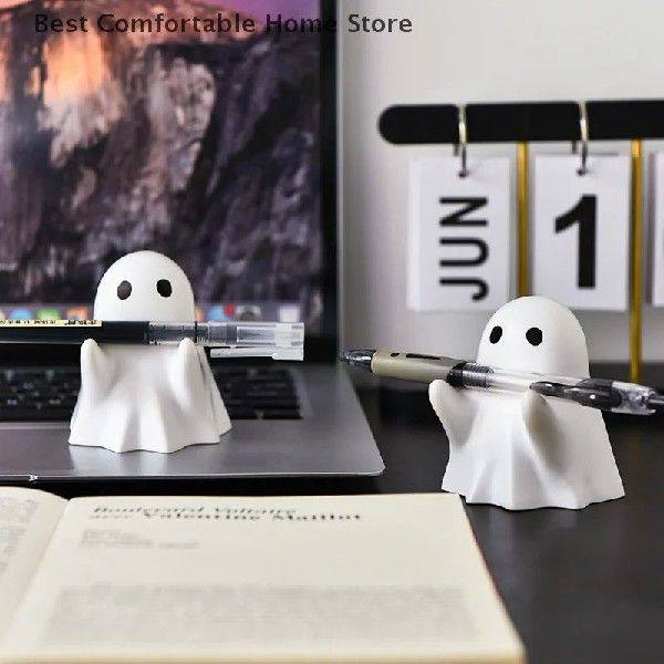 Spooky Ghost Pen Holder Cute Ghost Decor Creative Desk