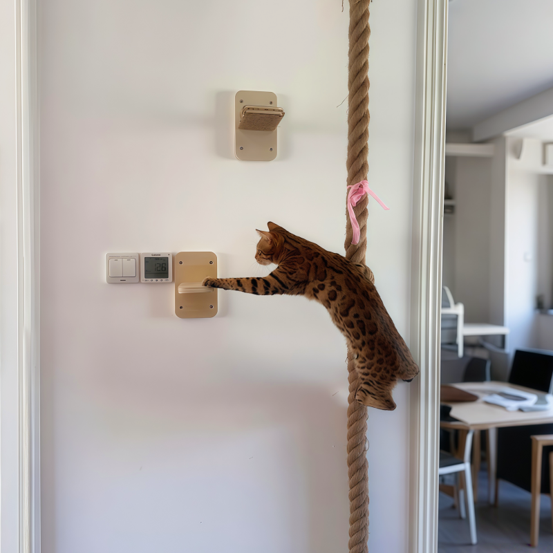 🐱 A must-have climbing tool for big cats | Solid wood cat climbing frame 🔥