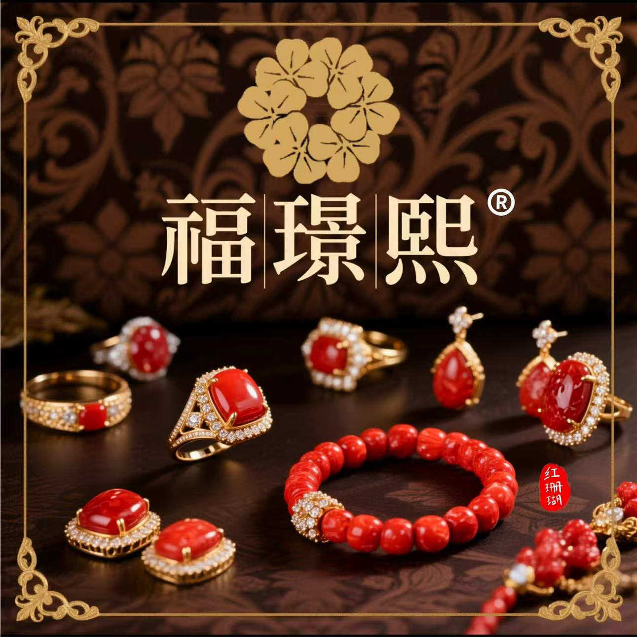 Fu jingxi red coral jewelry: classy, making you the center of attention ...
