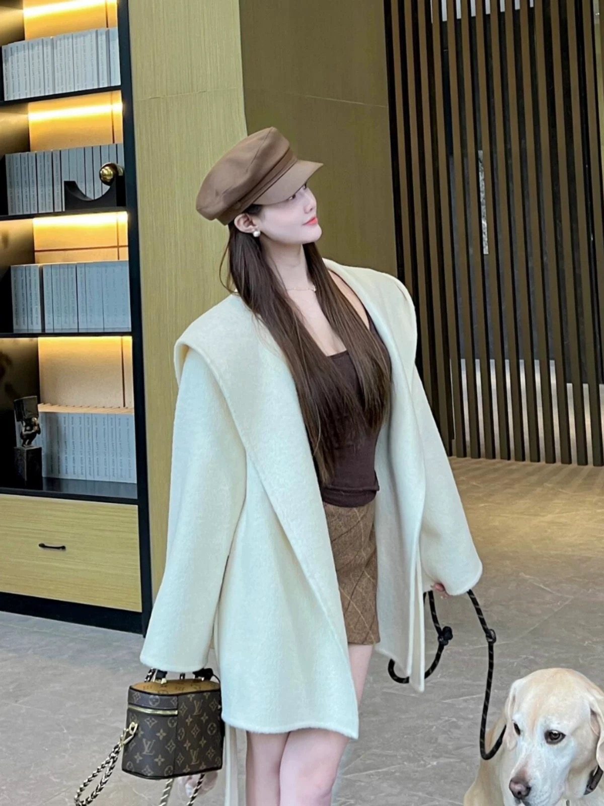 🍁 A must-have for petite girls in autumn and winter | Creamy white wool ...