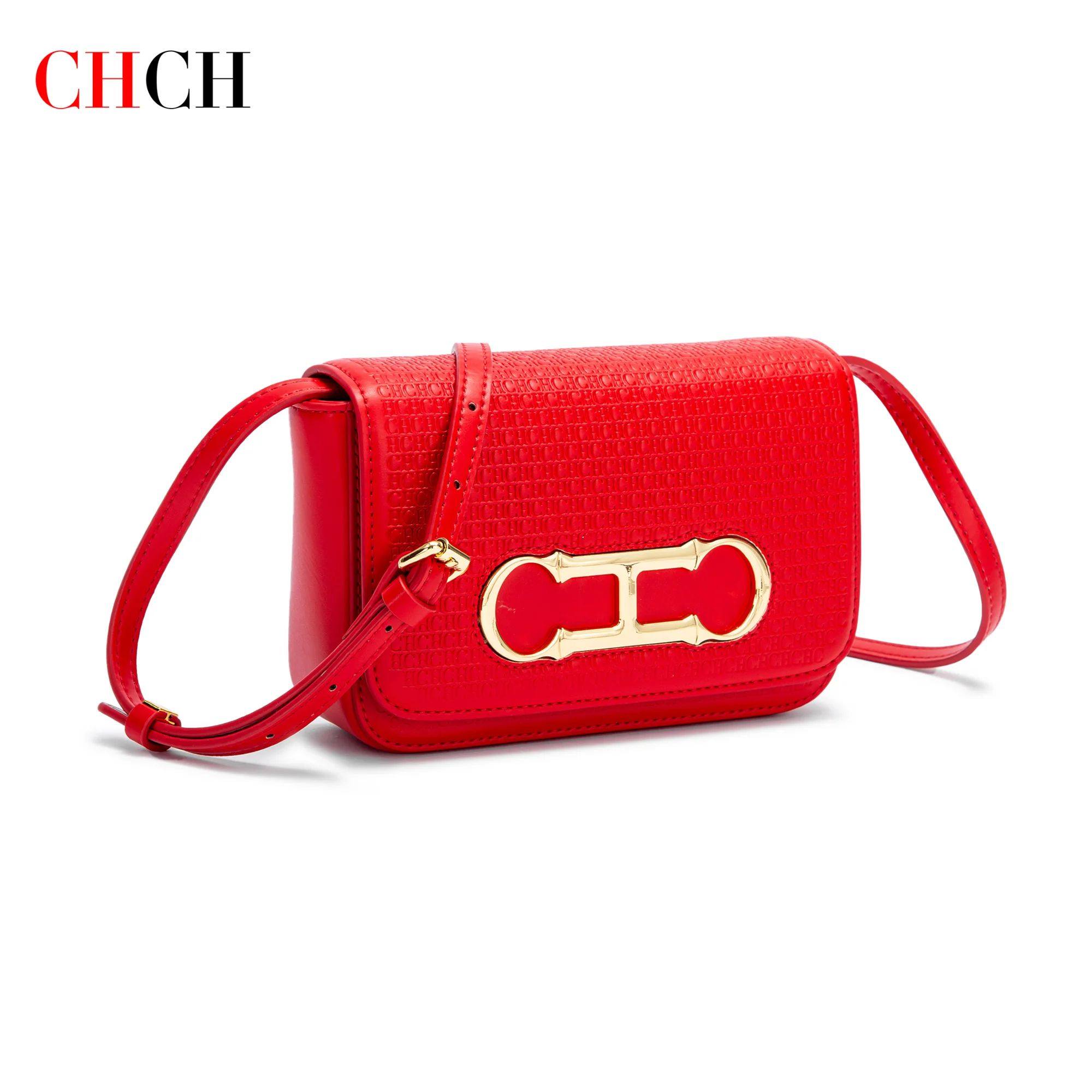 CHCH Women's Crossbody Bag 2024 New Flip Saddle Bag Simple C