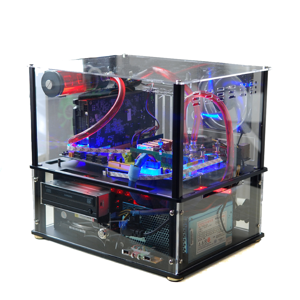 (QDIY)New transparent main case Desktop computer acrylic main case ...