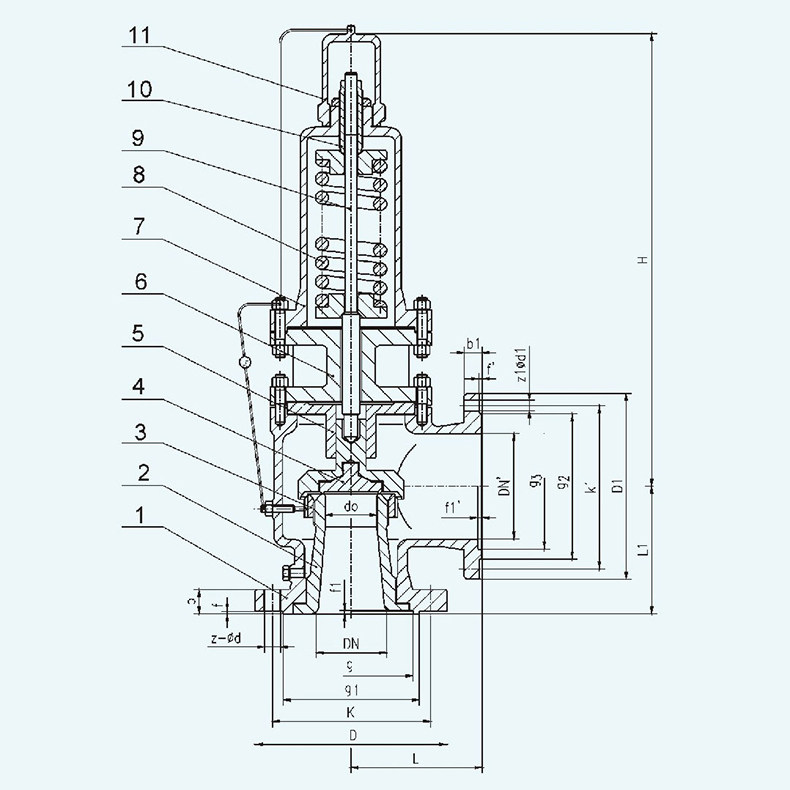 A40Y Flanged Type Spring Loaded Safety Valve Manufacturer-supplier China