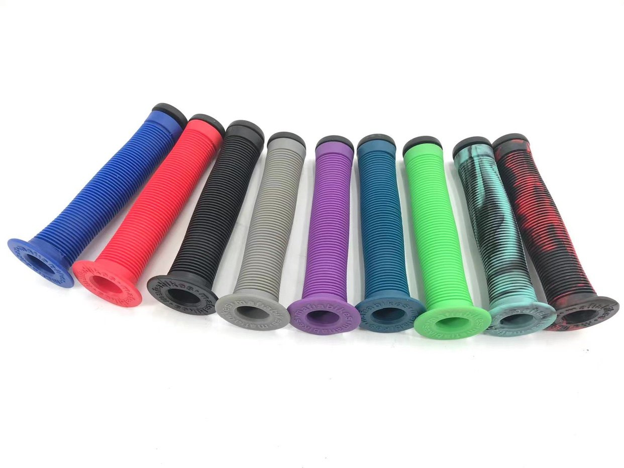 Bmx vertical stripe street bike handlebar grips: comfortable grip ...