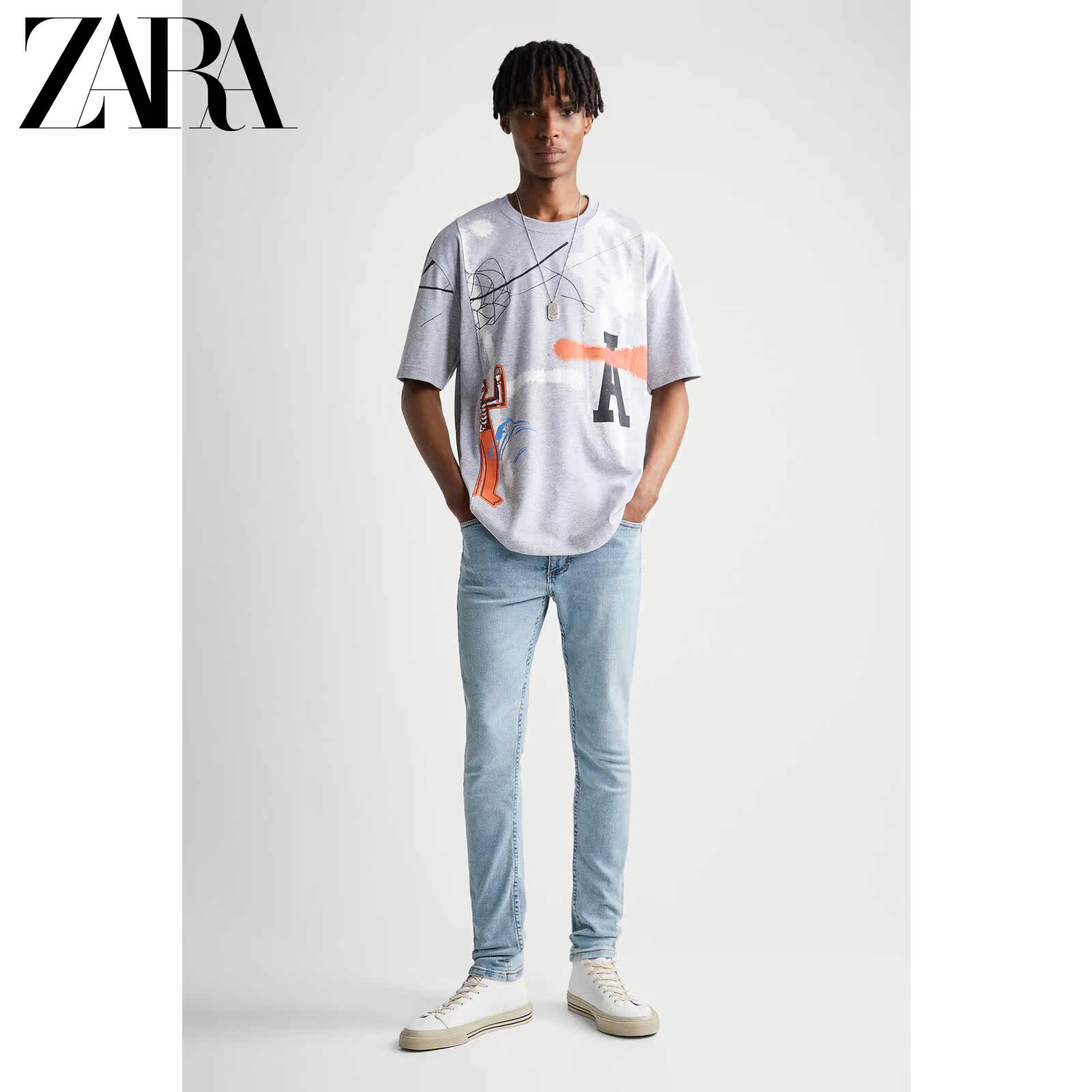 Купить ZARA Двойной 11 осень и зима мужской плотно ноги основные джинсы ...