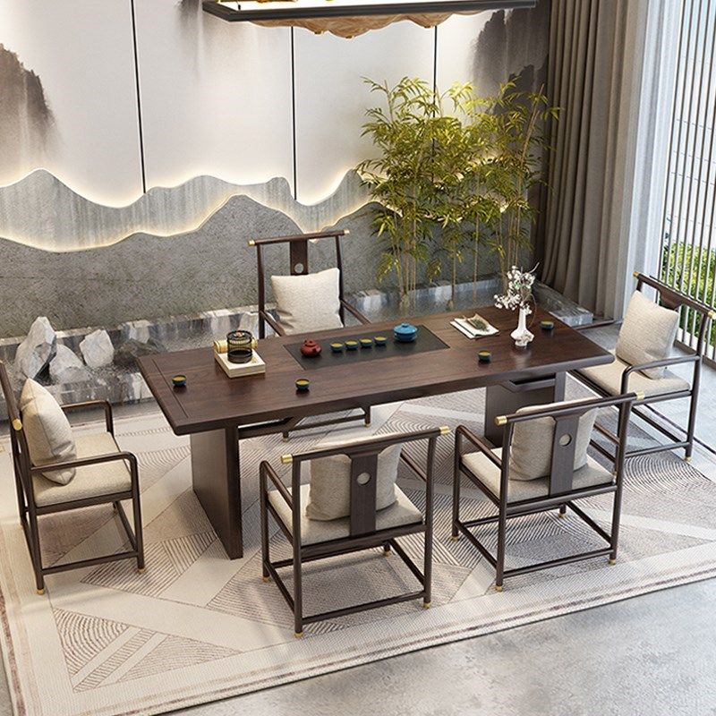 [USD 174.82] tea table solid wood large board tea table 1 meter 8 ...