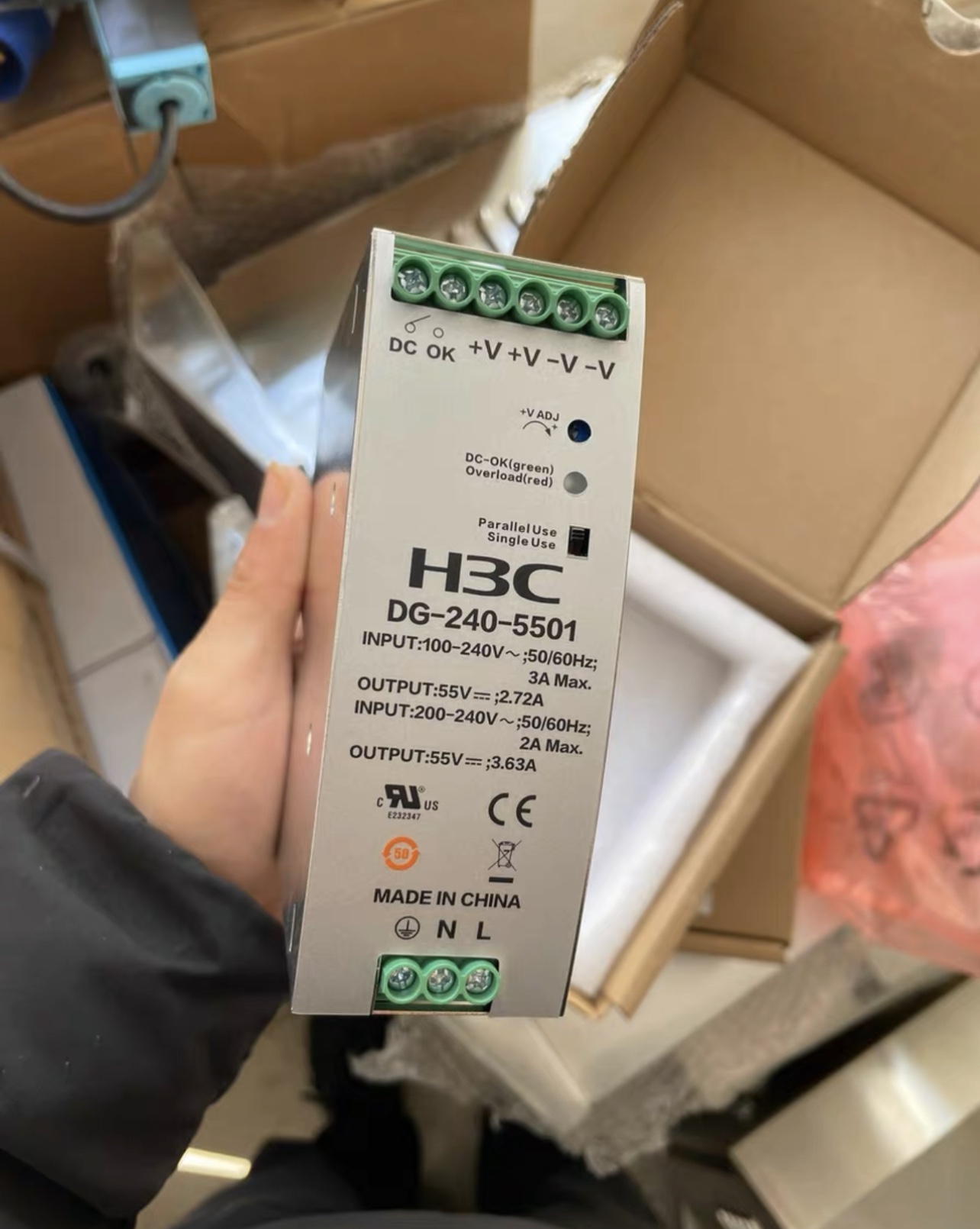 华三H3C DG-240-5501 工业电源适用于IE系列工业交换机 55V3.63A