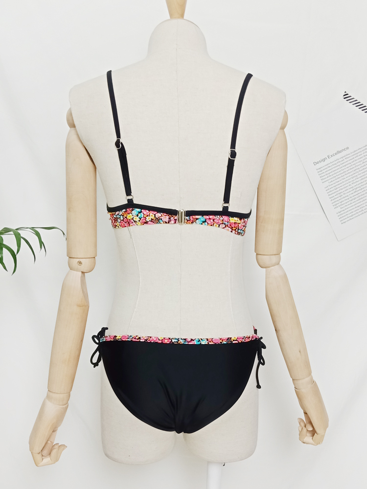 Купить купальник Цветочный принт сплит косточках Кружевной корейский ...