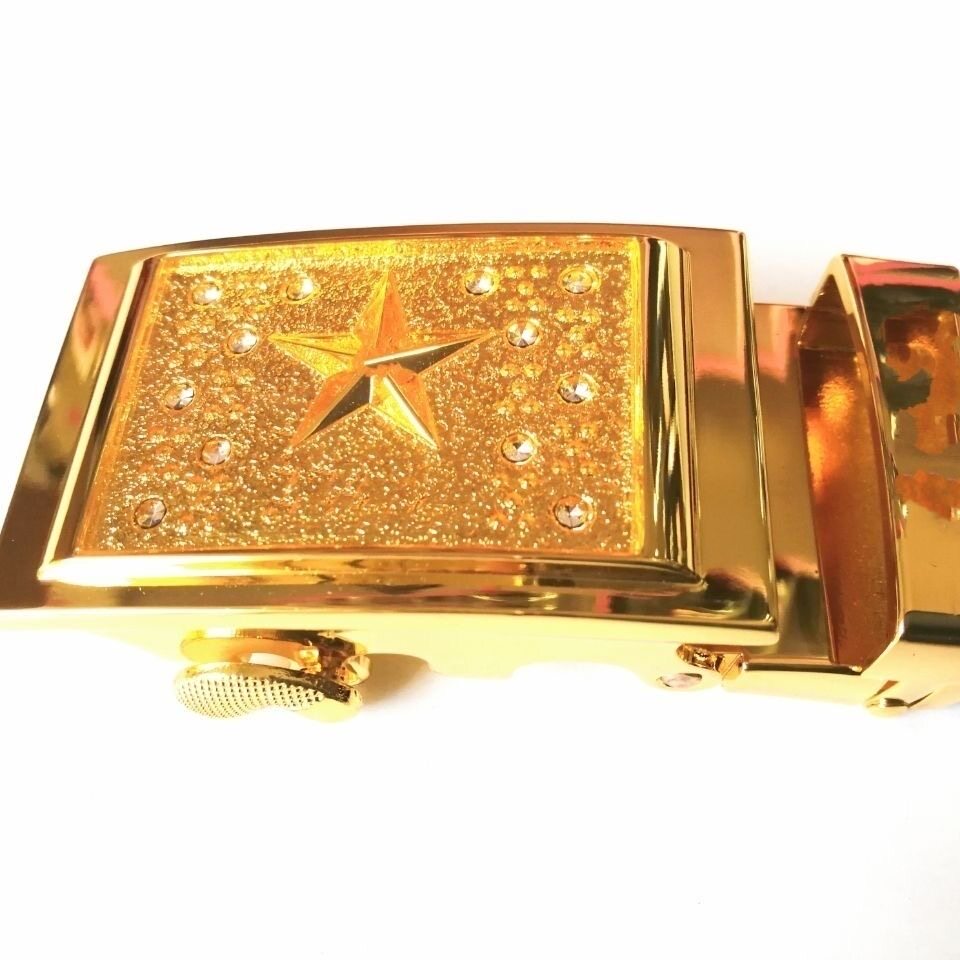 24k gold automatic buckle belt buckle recommendation | starry diamond ...