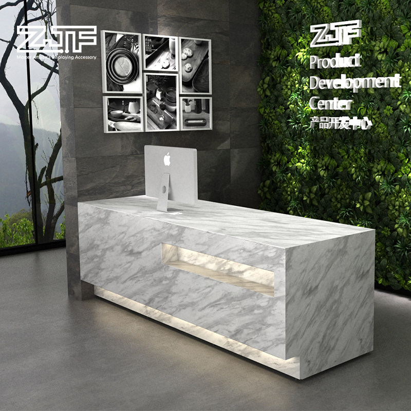 Zhong jiangfang ZJF office reception desk stone-like simple modern ...