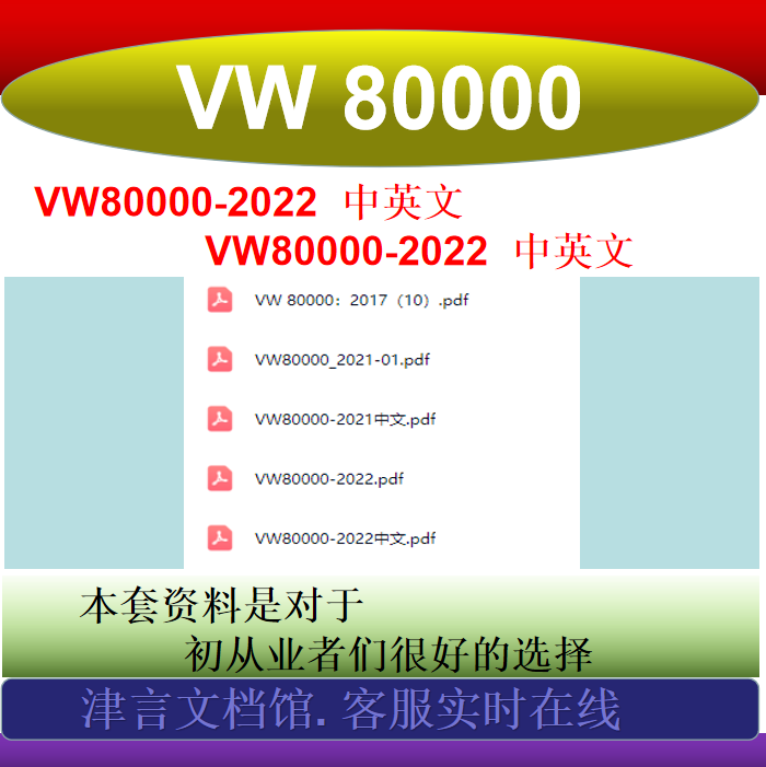 VW 80000-2022 中英文资料 赠送 VW 80000-2021 中英文 VW 80000