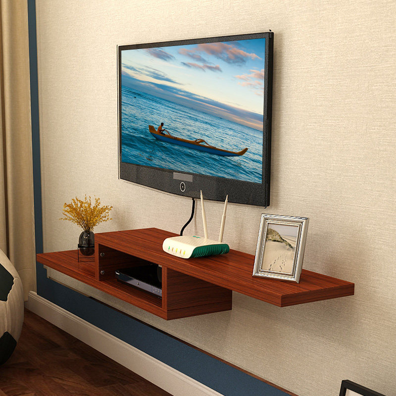 [USD 38.11] simple modern partition partition shelf TV box rack wall ...