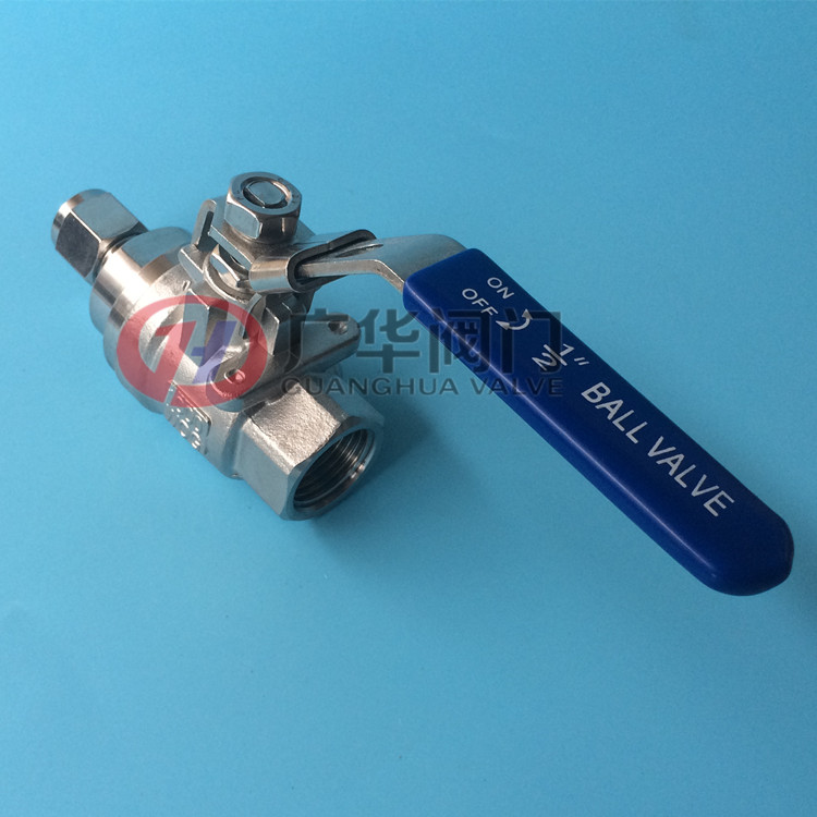 自锁式气源球阀 QG.QY1-64P自锁功能内丝卡套球阀 内螺纹卡套球阀