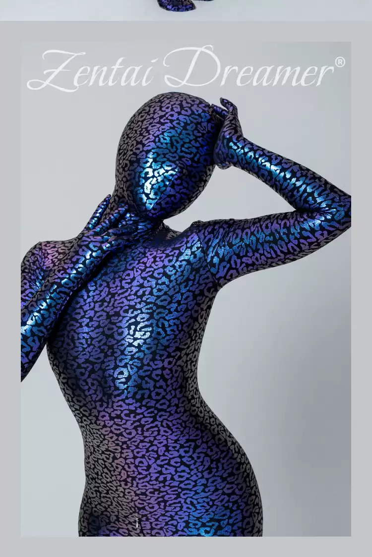 ZentaiDreamerZD27紫金豹全包紧身衣基础款烫金蛇皮华丽纹理酷飒-Taobao