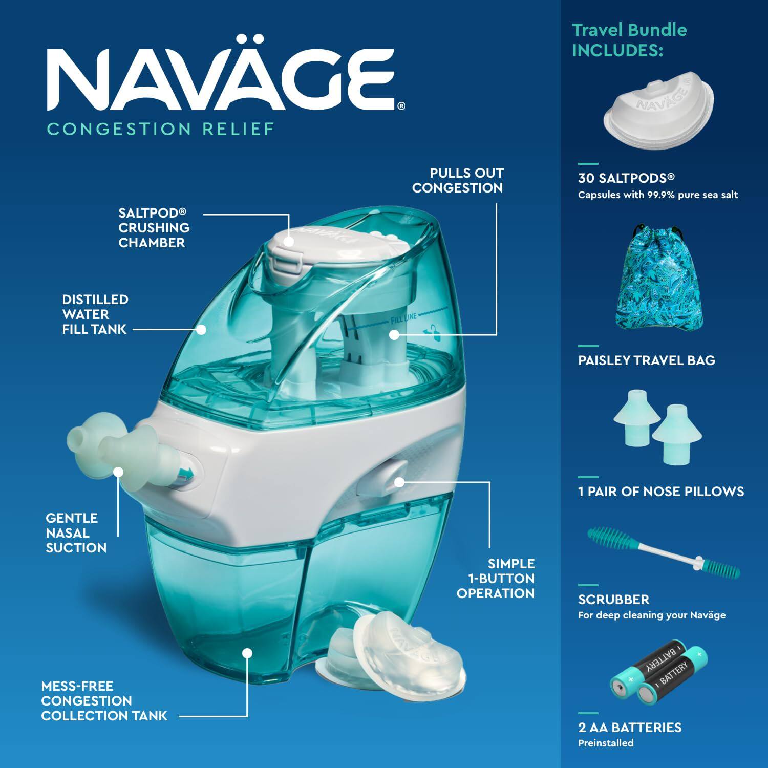 美国代购正品 Navage SaltPod Bundle 30-Packs：享受纯净沐浴SPA，让肌肤喝饱盐水！🌊 -男士身体乳-淘宝好物网
