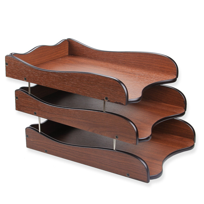 [USD 17.42] Three-layer file shelf Multi-layer file disc data rack can ...