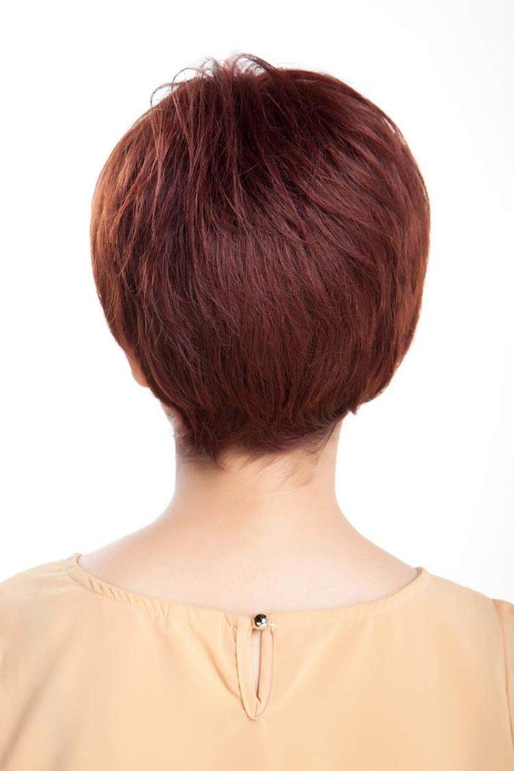 [USD 6.23] Real-wire wig wig short hair female curly hair middle old ...