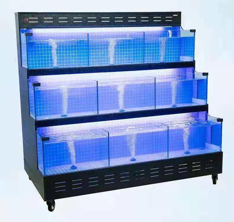 Seafood pool commercial refrigerator integrated supermarket aquaculture ...