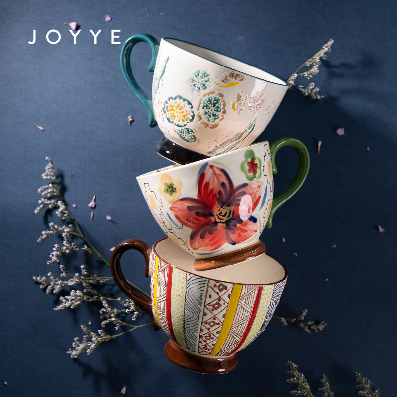 [USD 53.43] Joyye Flower Like a Jade Breakfast Cup Milk Oatmeal Cup ...