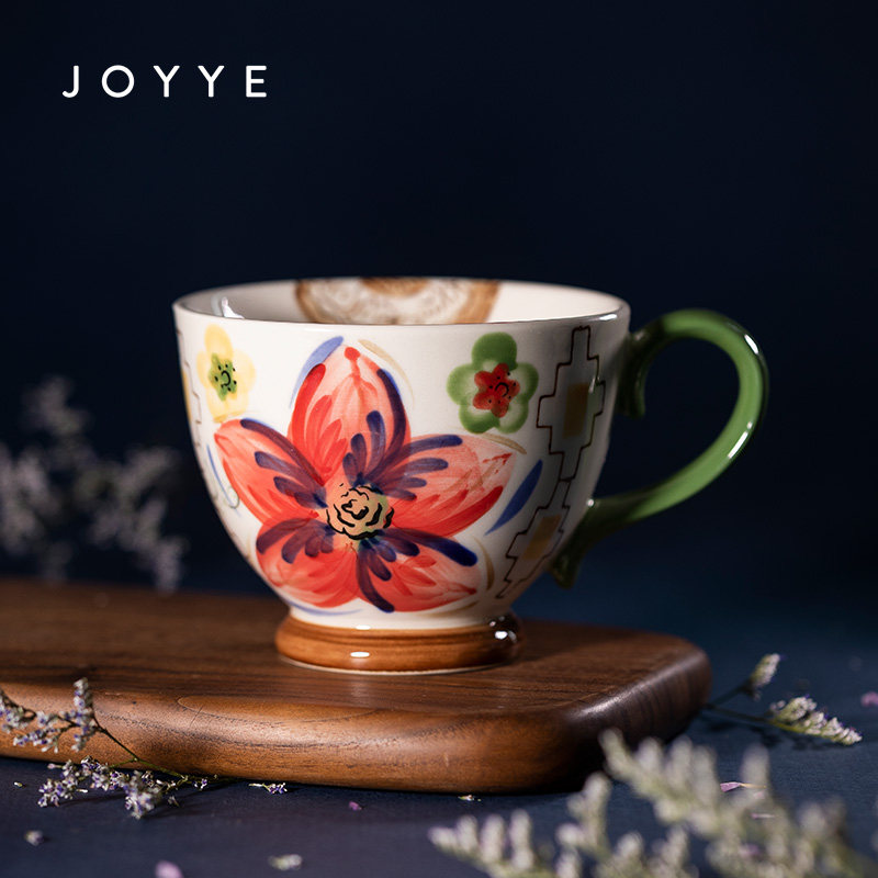[USD 53.43] Joyye Flower Like a Jade Breakfast Cup Milk Oatmeal Cup ...