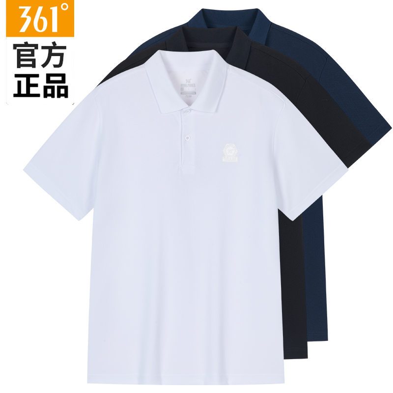 361度运动t恤男士官方2023秋季新款透气翻领休闲运动衫552334014A-Taobao