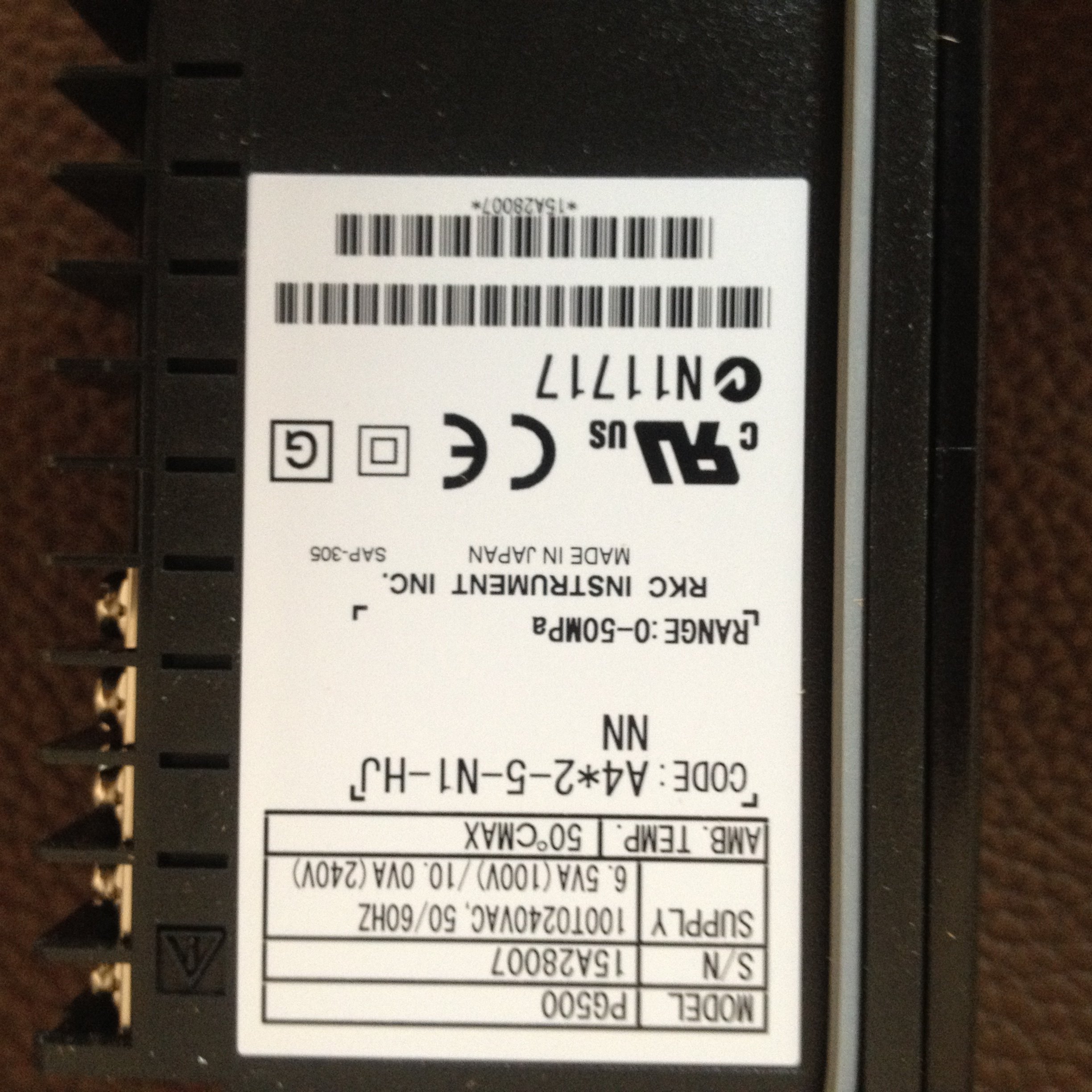 RKC original pressure sensor PG500A4*1-N-N HNNN Y temperature control ...