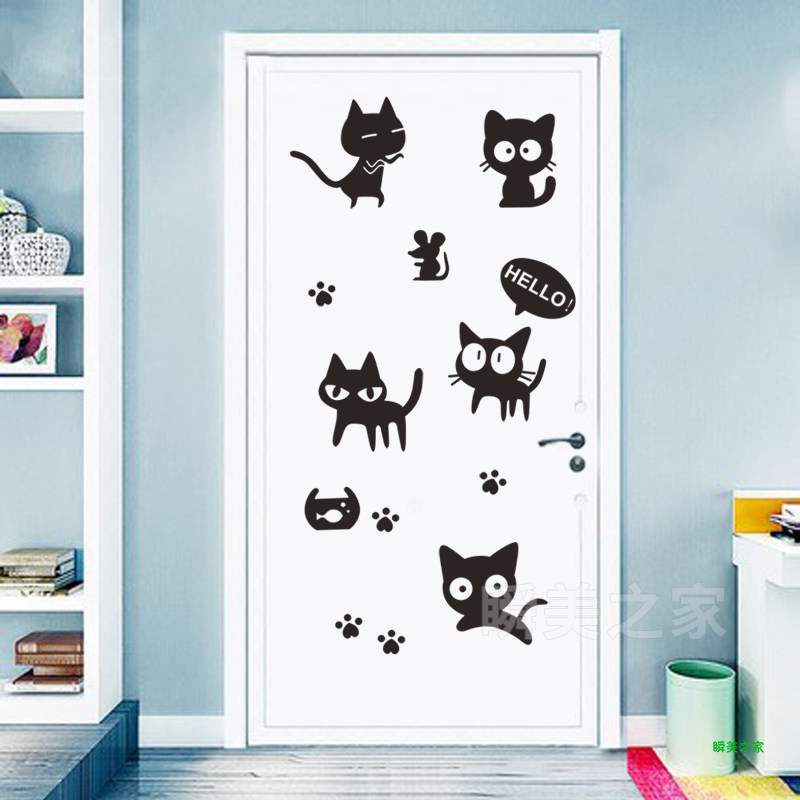 Buy Cartoon Door sticker Children's room dormitory creative decoration ...