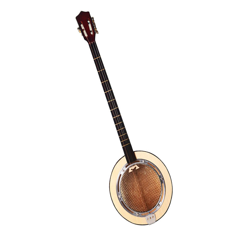 Qinqin musical instrument Round 絃 snake skin folk playing musical ...