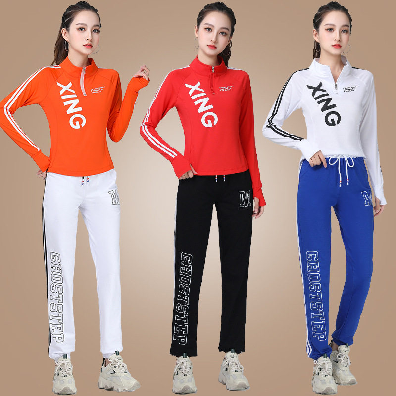 🔥 Sports running, aerobics, training, half-zip fitness clothing, long ...