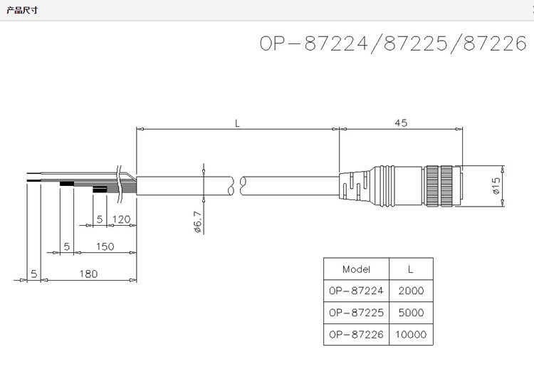 keyence基恩士國產代用電源IO線 OP-87224 OP-87225 OP-87226