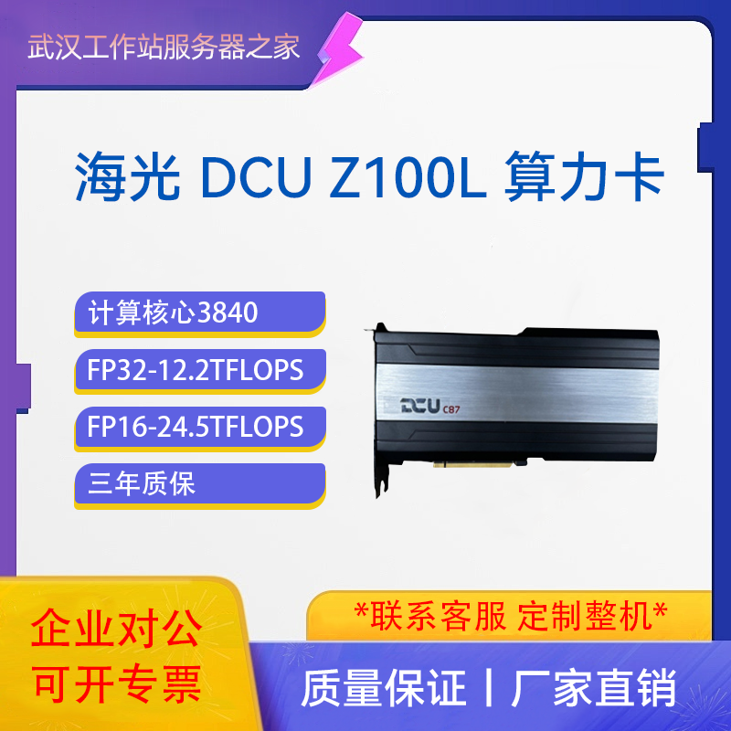 中科海光AI算力显卡企业级专业海光DCU Z100L 32G 32GB GDDR6X显卡
