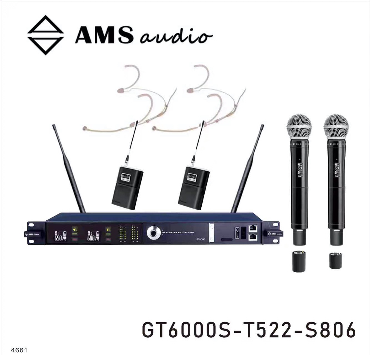AMS AUDIO GT6000 艾迈斯战术系列无线麦克风(双配)