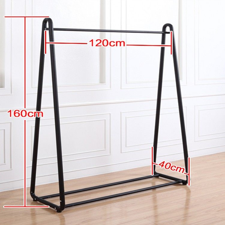 Retro iron clothing rack floor-standing horizontal bar display rack ...