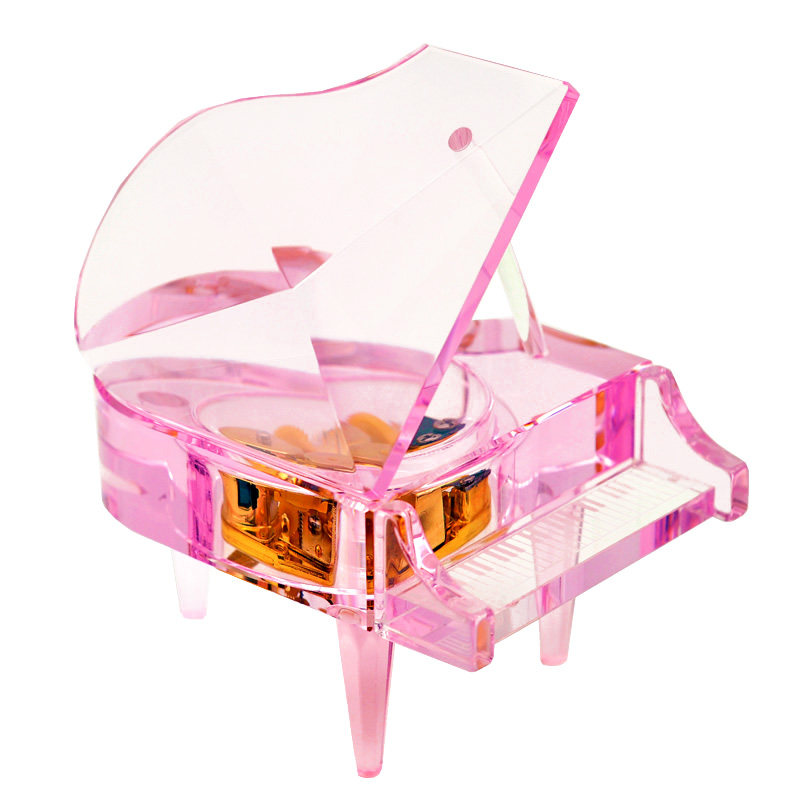 Crystal piano music box Music box Girls birthday gift creative sky city ...