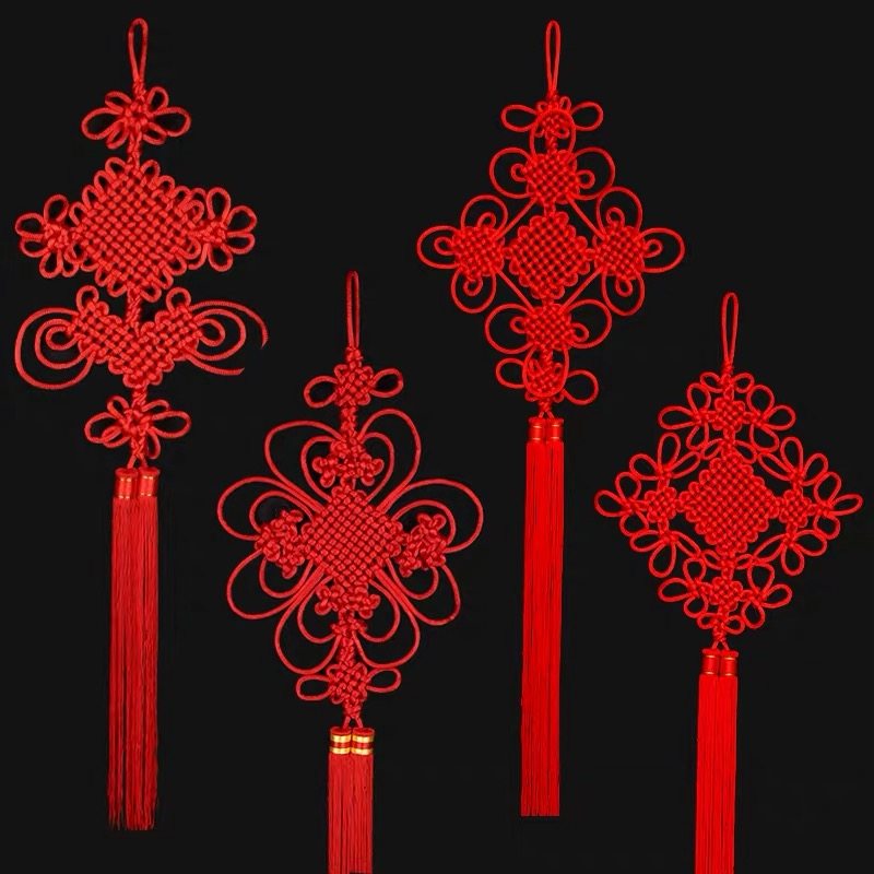 [USD 6.58] Chinese knot hanging decoration small living room large red ...
