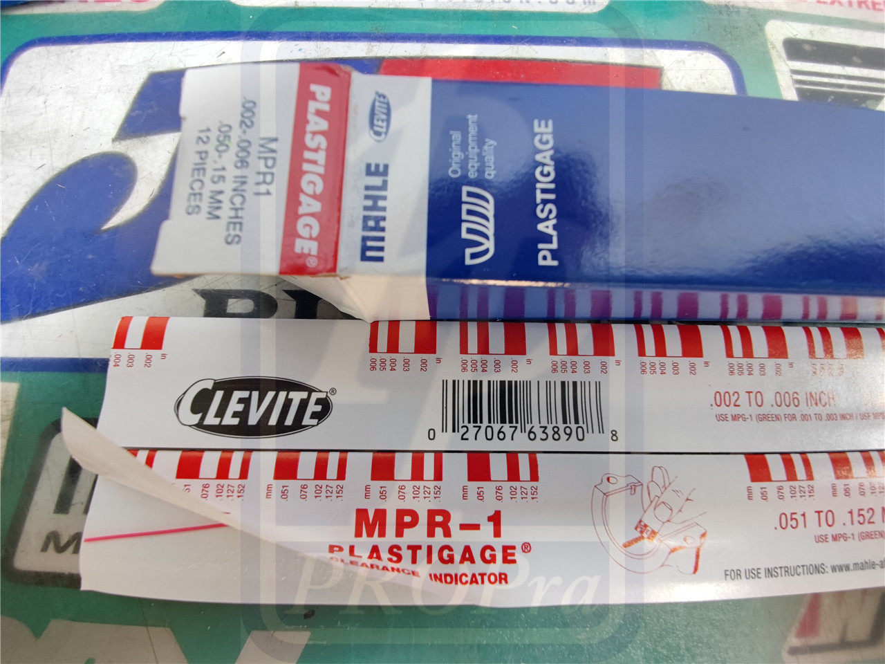 MAHLE Clevite PLASTIGAGE MPG1 MPR1 Tile gap ruler Gap wax strip